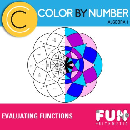 Evaluating Functions Color by Number | Funrithmetic