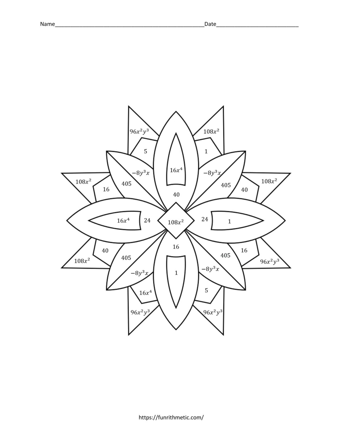 Algebra 2 Color by Number Bundle 1: 10 Essential Skills | Funrithmetic