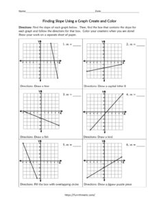 Finding Slope Using a Graph Create and Color | Funrithmetic