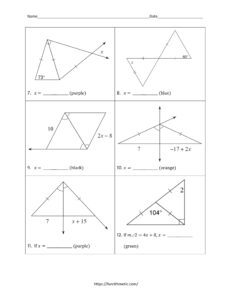 Isosceles and Equilateral Triangles Color by Number | Funrithmetic