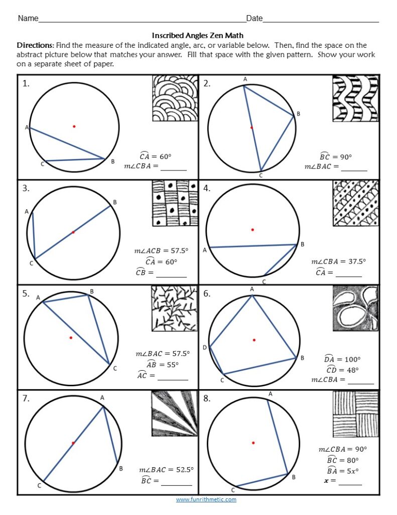 Inscribed Angles Zen Math | Funrithmetic