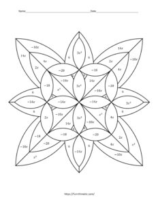 Multiplying Binomials Color by Number | Funrithmetic