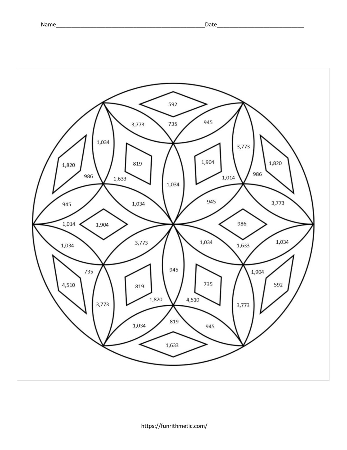 Two Digit Multiplication Color By Number Funrithmetic