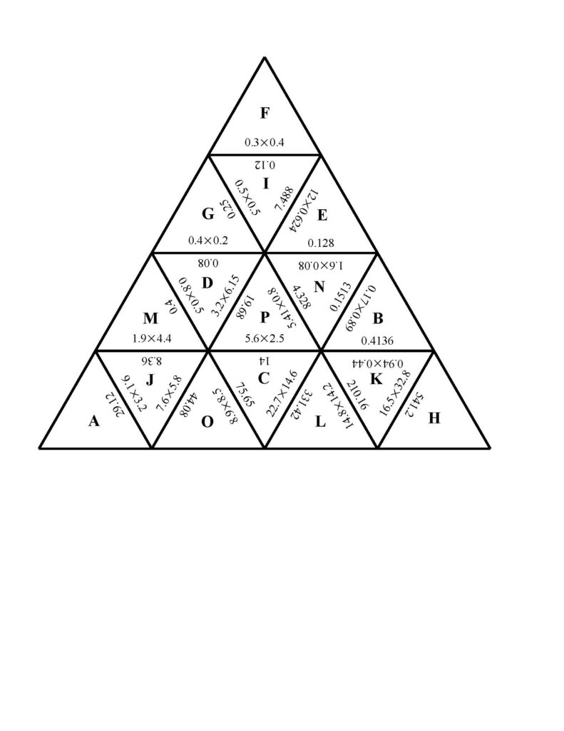 Multiplying Decimals Tarsia Puzzle | Funrithmetic