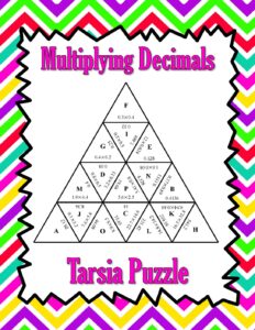 multiplying decimals puzzle | Funrithmetic