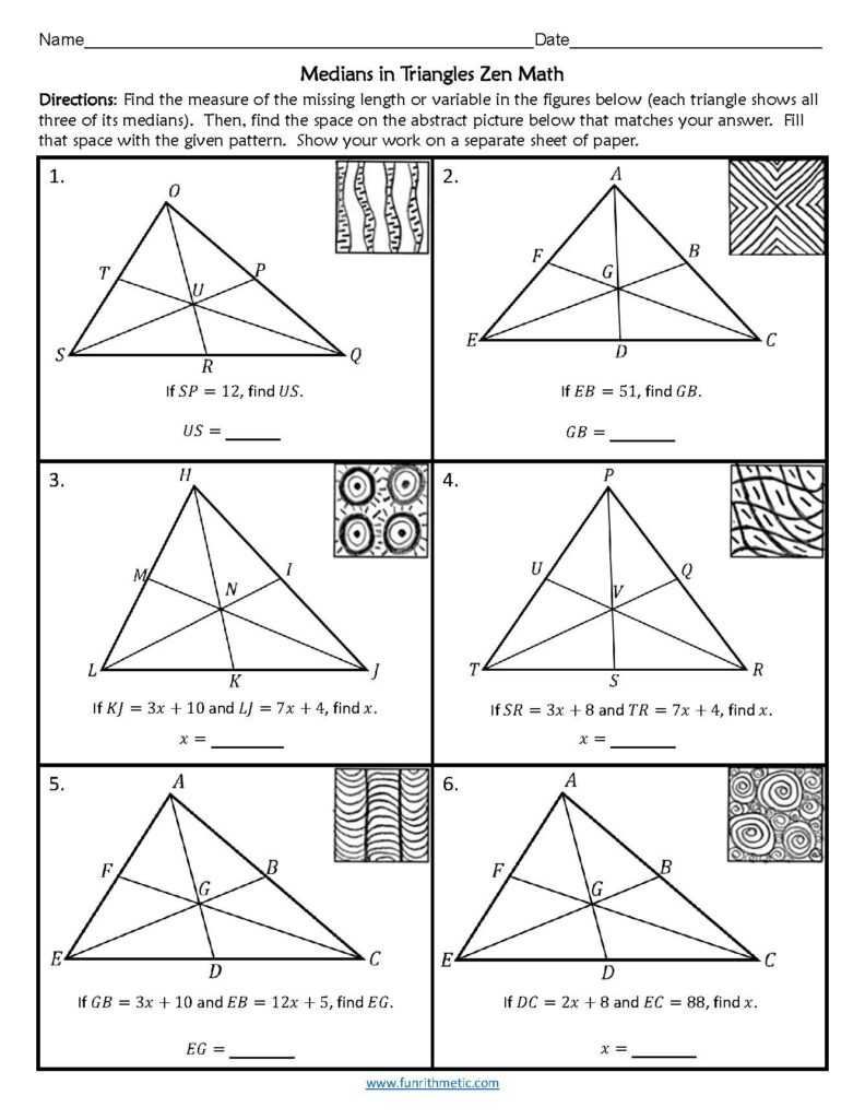 Medians in Triangles Zen Math | Funrithmetic